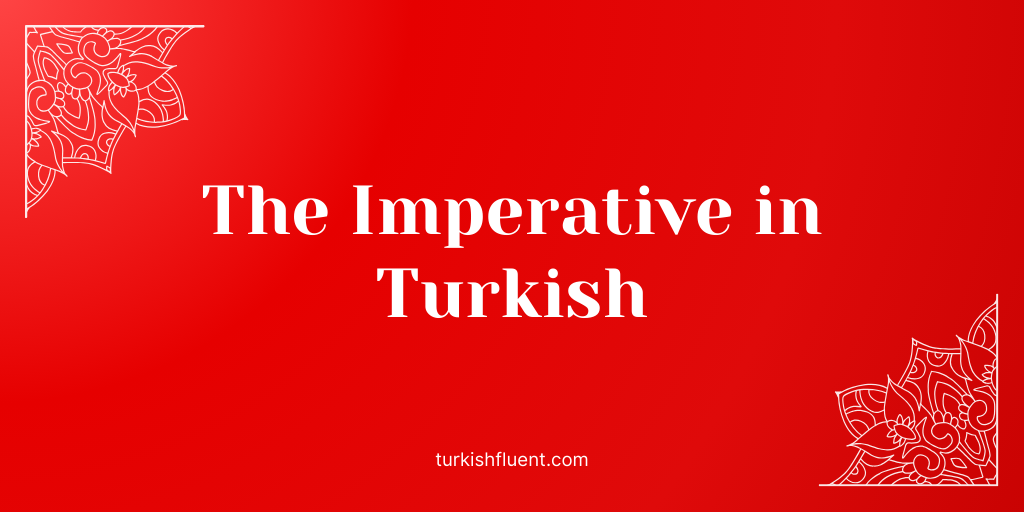 The Imperative in Turkish (Emir Kipi) - TurkishFluent | Blog