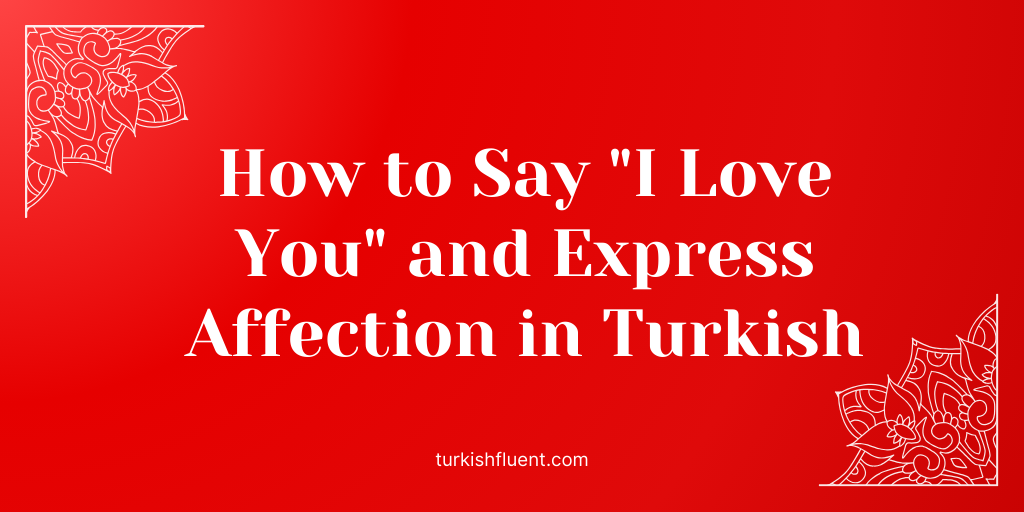 How to Say "I Love You" and Express Affection in Turkish ...