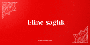 The Meaning Behind “Eline Sağlık” in Turkish - TurkishFluent | Blog